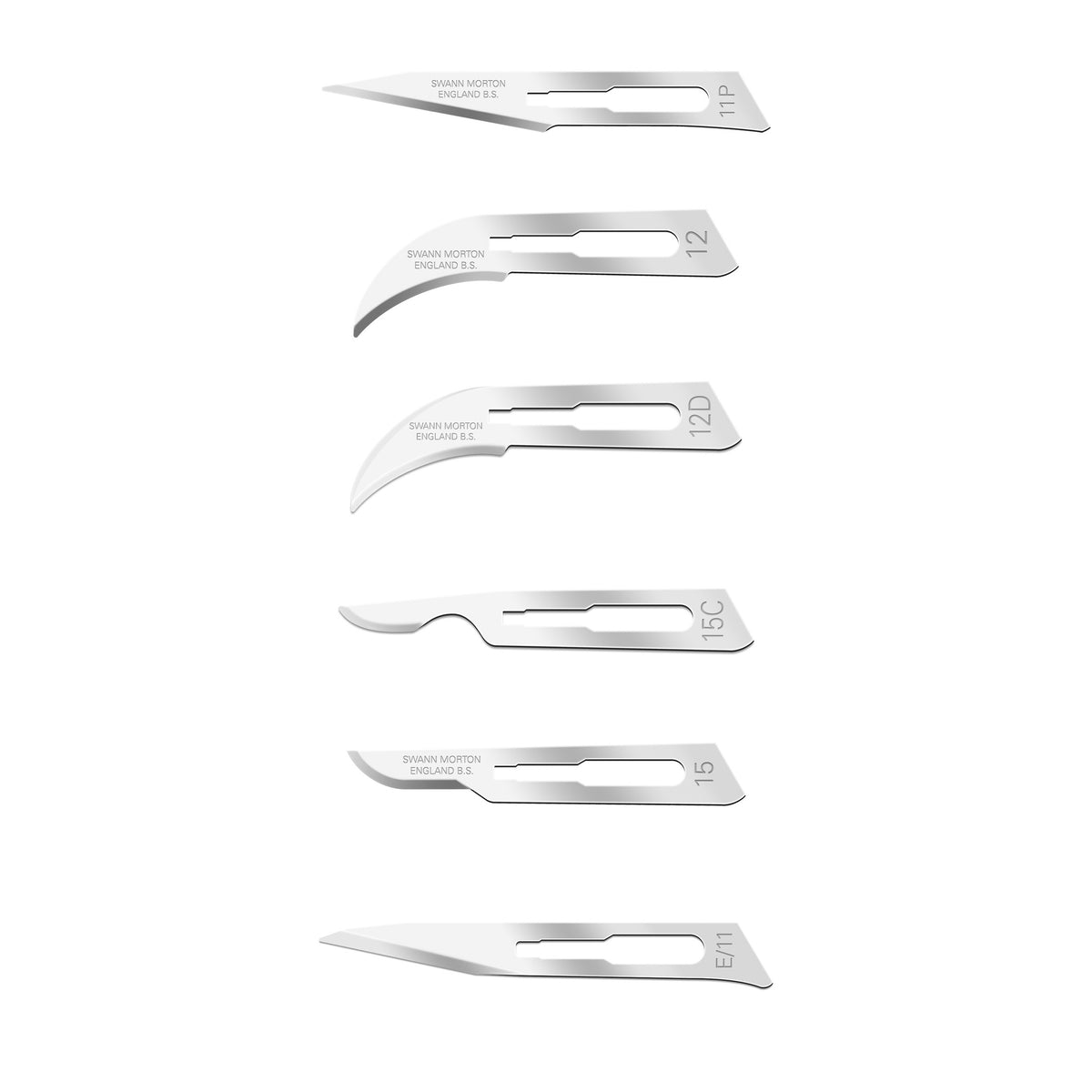Swann-Morton® No. 12, 12D, 15, 15C E/11 Non-sterile Blades (Choose Qua ...